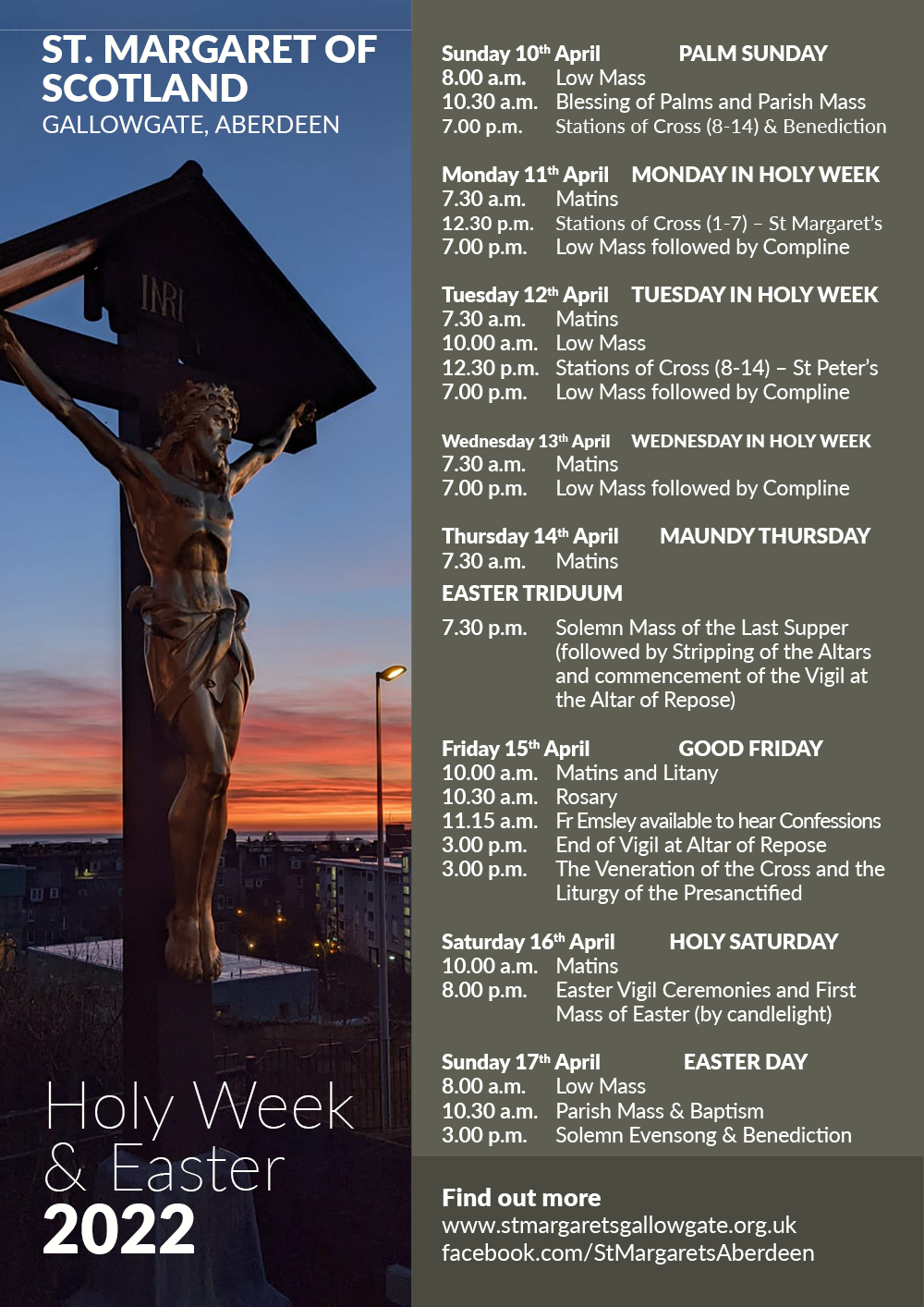 Holy Week & Easter 2022 – St Margaret of Scotland
