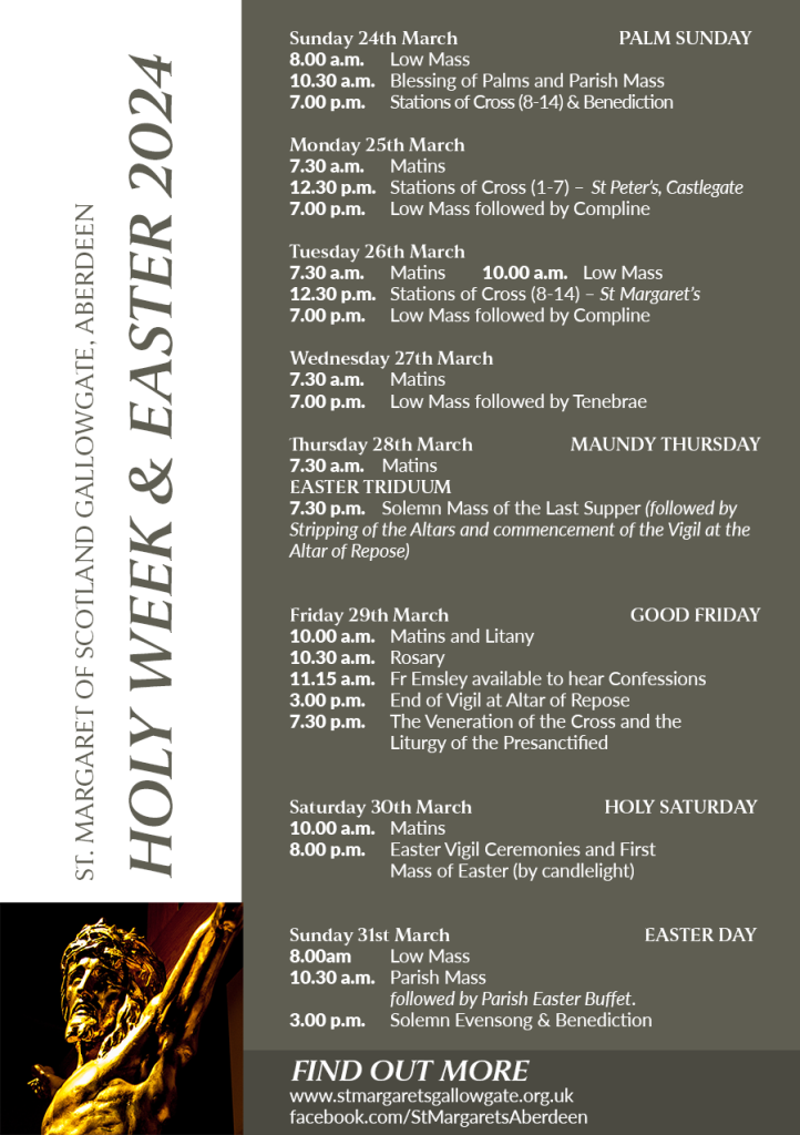 Holy Week & Easter 2024 – St Margaret of Scotland